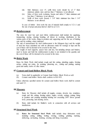 General notes to BSR BUILDING SCHEDULE OF RATES | DOCX