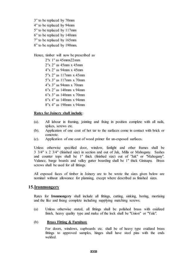 General notes to BSR BUILDING SCHEDULE OF RATES | DOCX