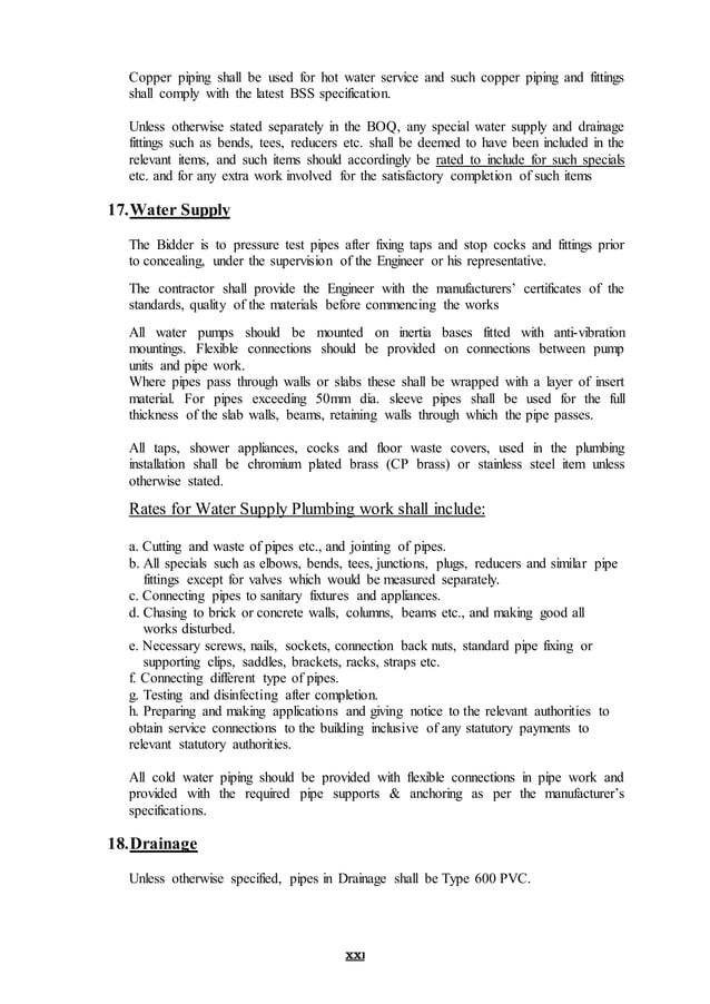 General notes to BSR BUILDING SCHEDULE OF RATES | DOCX