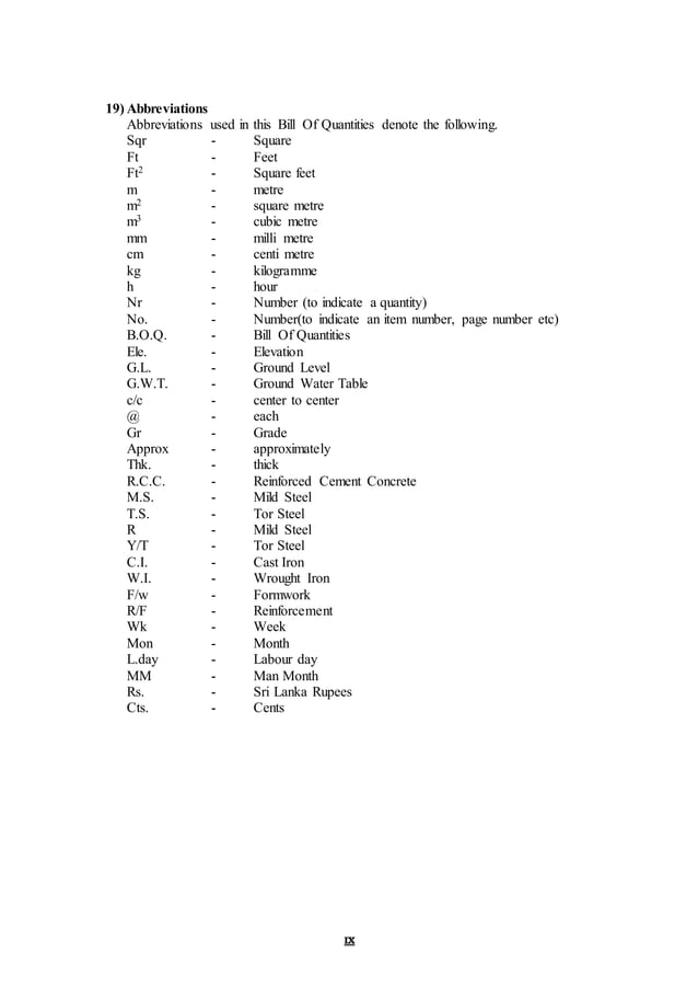 General notes to BSR BUILDING SCHEDULE OF RATES | DOCX