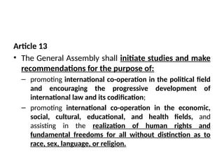 General Assembly in Public International Law | PPT