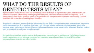 Genatic testing | PPT
