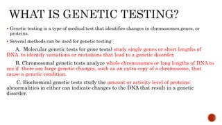 Genatic testing | PPT