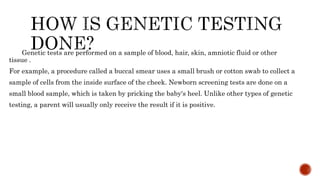 Genatic testing | PPT