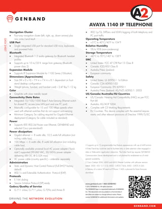 Genband Avaya 1140 datasheet | PDF | Computer Peripherals | Computing