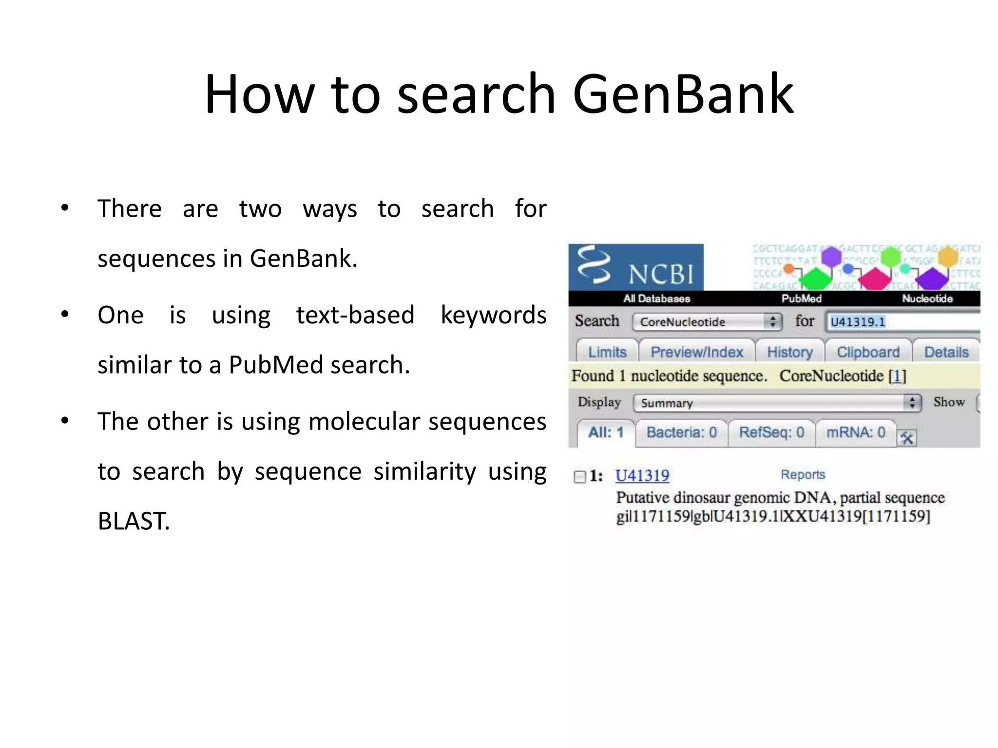 Gen bank databases | PPTX