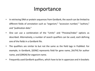 Gen bank databases | PPTX