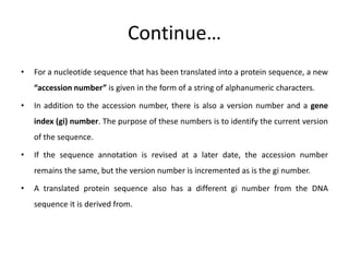Gen bank databases | PPTX