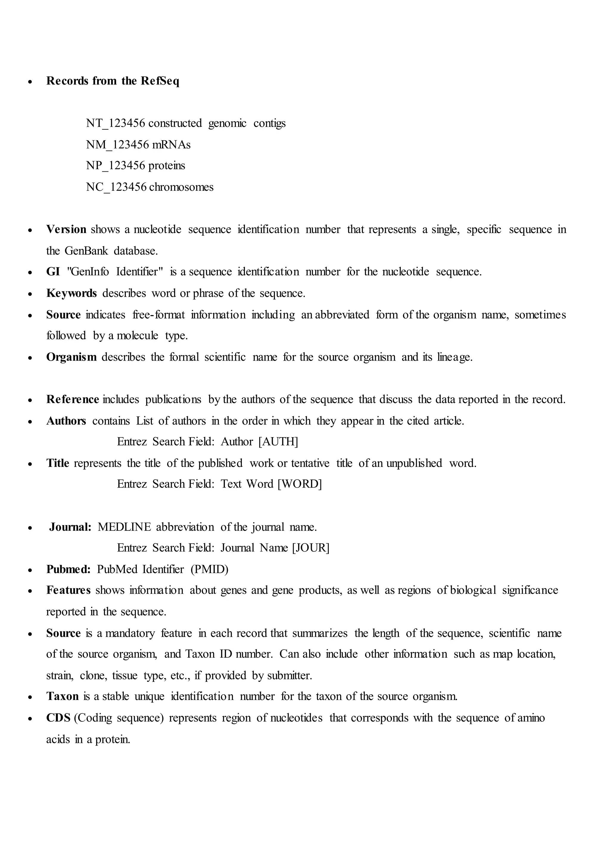 Gen bank (genetic sequence databank) | DOCX