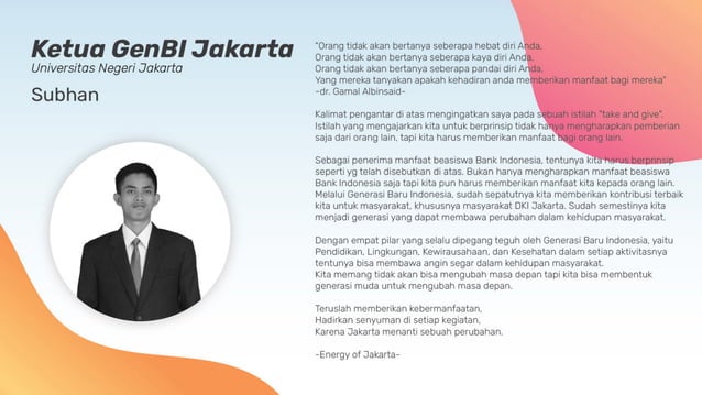 GenBi Jakarta Profile | PDF