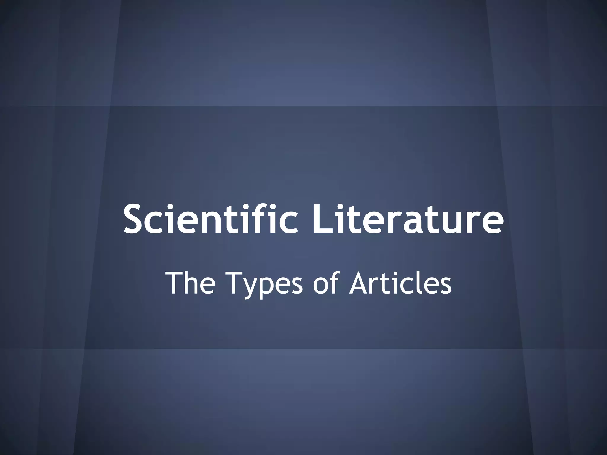 Types of Articles | PDF