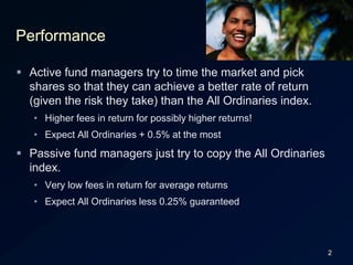 Unit 14e Managed Fund performance and fees | PPT