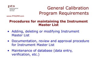 Pharmaceutical Calibration - Short | PPT