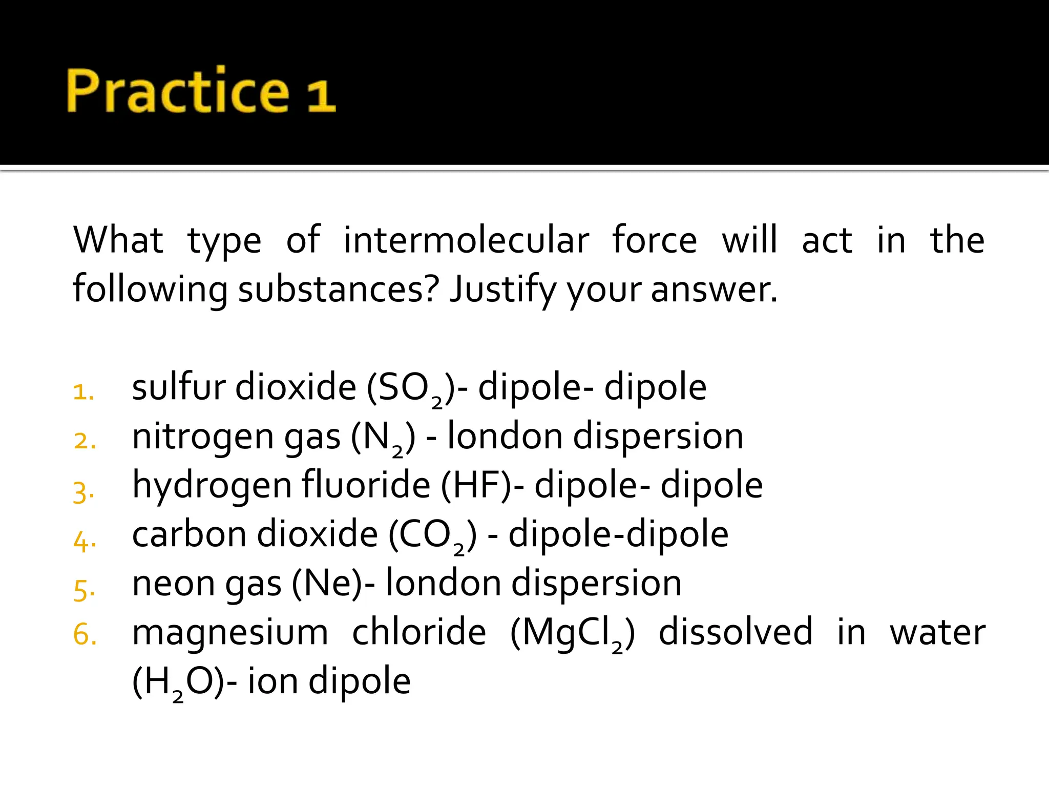 General Chemistry II] Intermolecular Forces | PPTX
