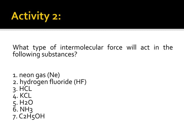 General Chemistry II] Intermolecular Forces | PPTX