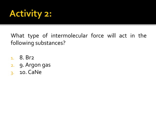 General Chemistry II] Intermolecular Forces | PPTX