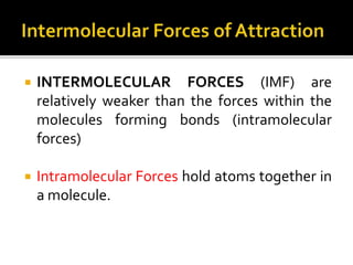 General Chemistry II] Intermolecular Forces | PPTX