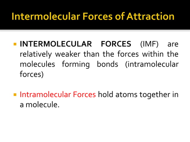 General Chemistry II] Intermolecular Forces | PPTX