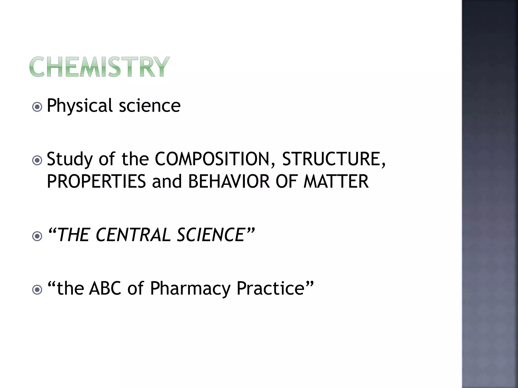 General Chemistry and Inorganic Pharmaceutical Chemistry Module 1 ...
