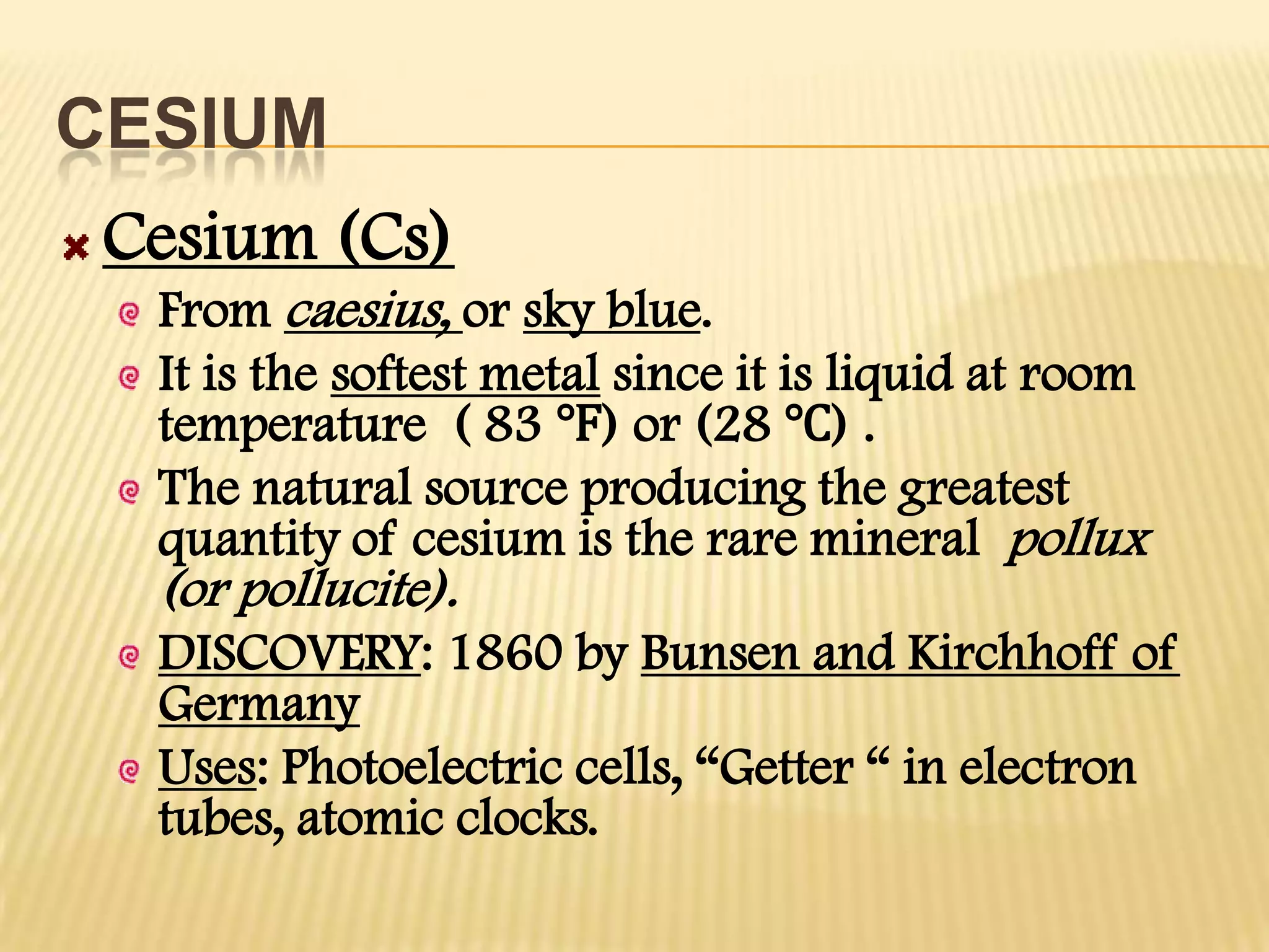 Alkaline and Alkaline Earth Metals | PPTX