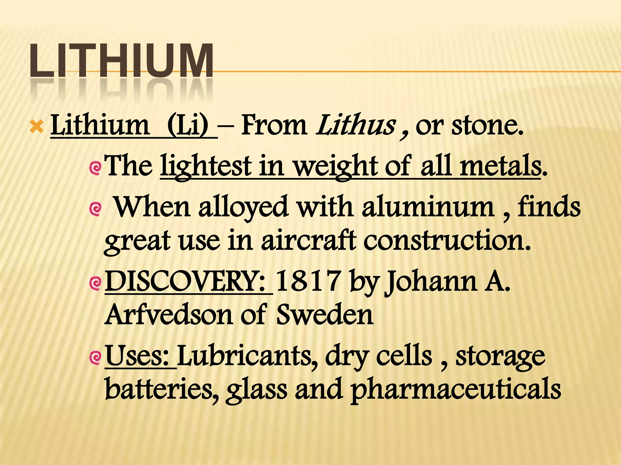 Alkaline and Alkaline Earth Metals | PPTX
