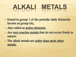 Alkaline and Alkaline Earth Metals | PPTX