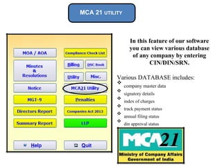 MCA e-Filing Software | PDF