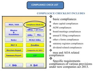 MCA e-Filing Software | PDF