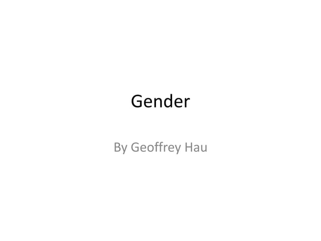 Gender | PPT