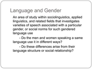 Genderlect | PPT