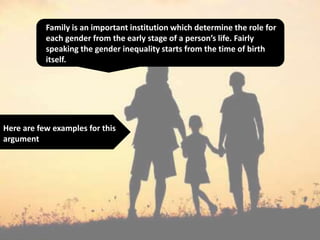 Gender role - influence of family | PPT