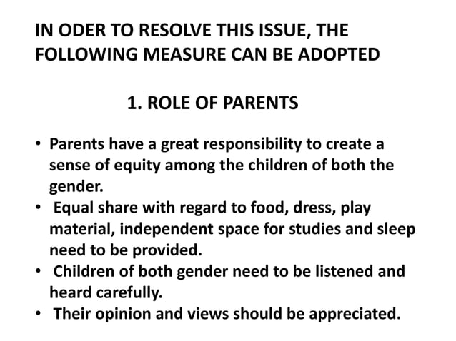 Gender : Equity vs Equality | PPTX