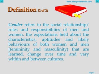 GENDER DIFFERENCES POWERPOINT | PPT