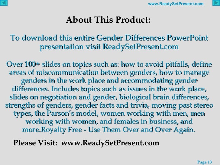 Gender Differences Powerpoint