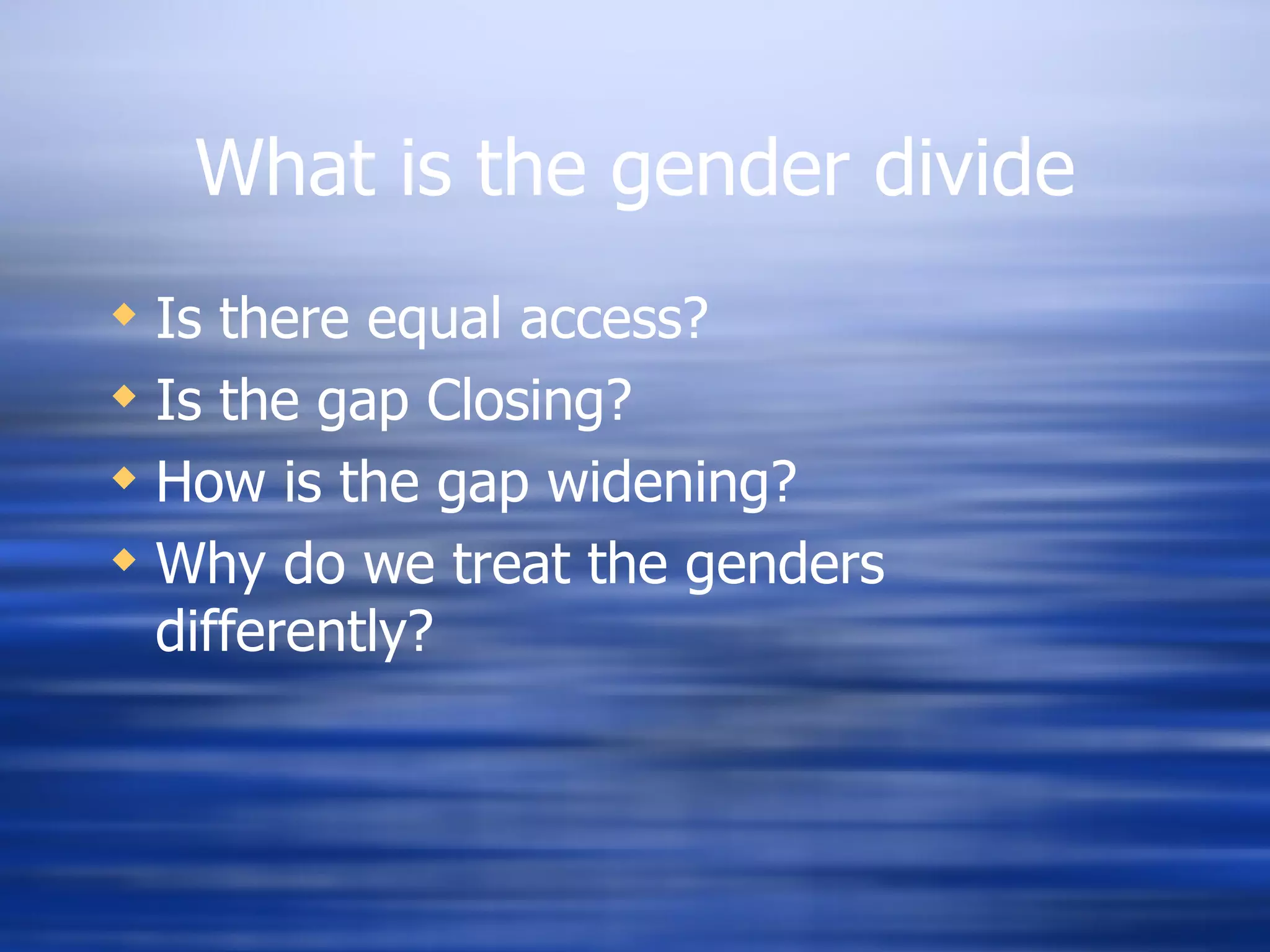 Gender Digital Divide | PPT
