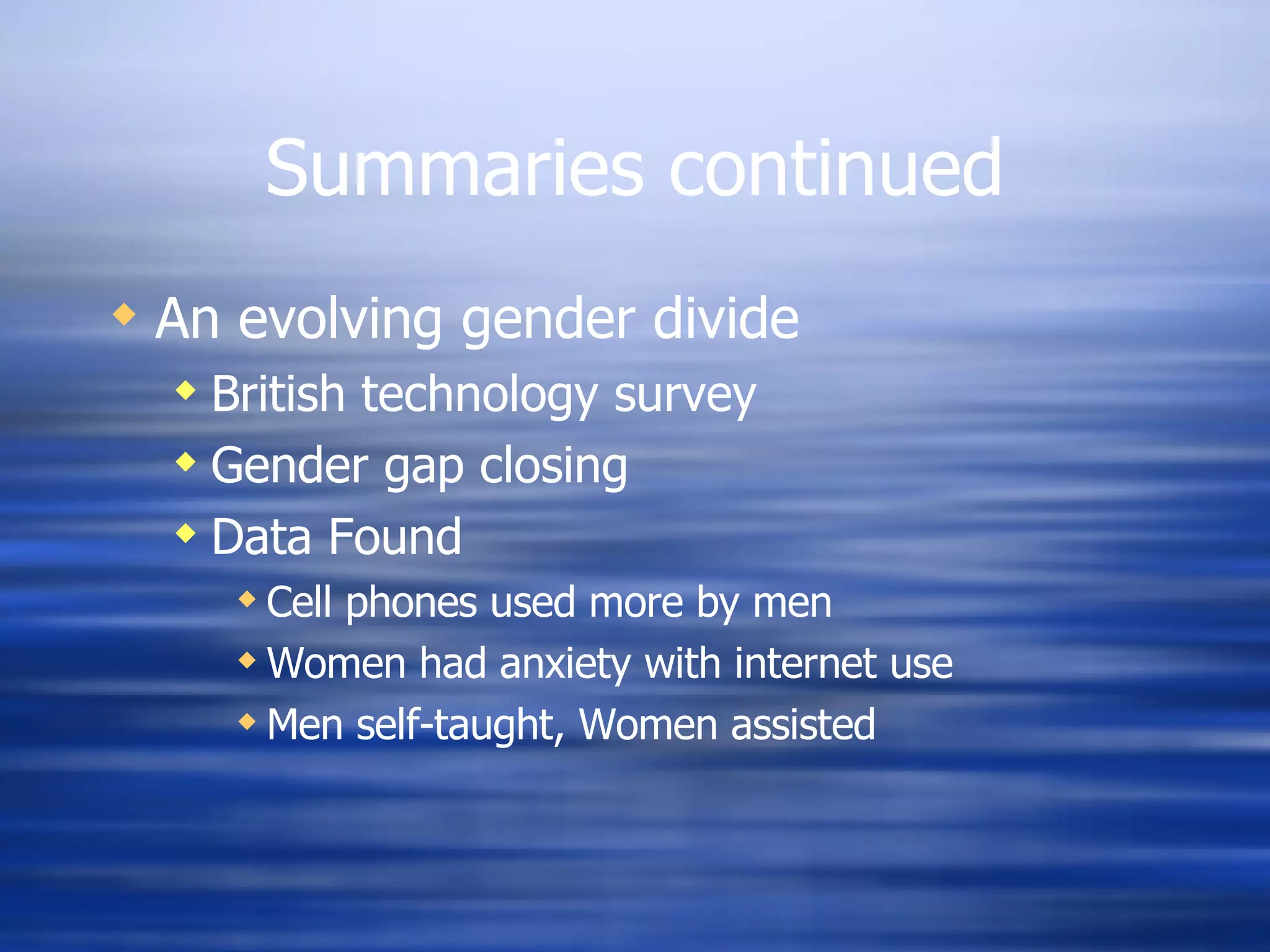 Gender Digital Divide | PPT