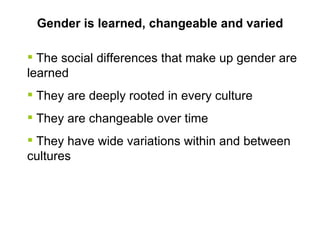 Key concepts and links: What is gender? | PPT