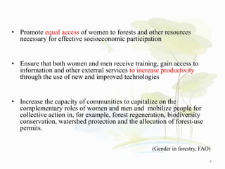 Gender dimensions in forest management | PPTX