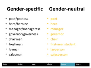 Gender-neutral Language | PPT