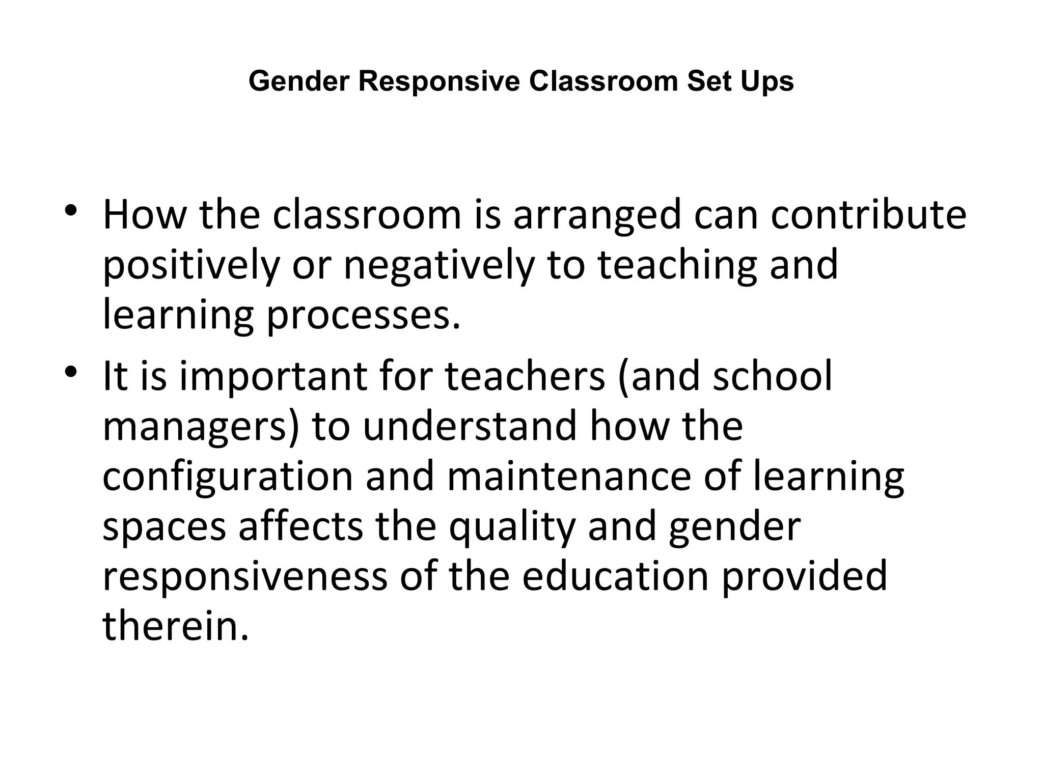 Gender Responsive Pedagogy ( G R P) | PPT