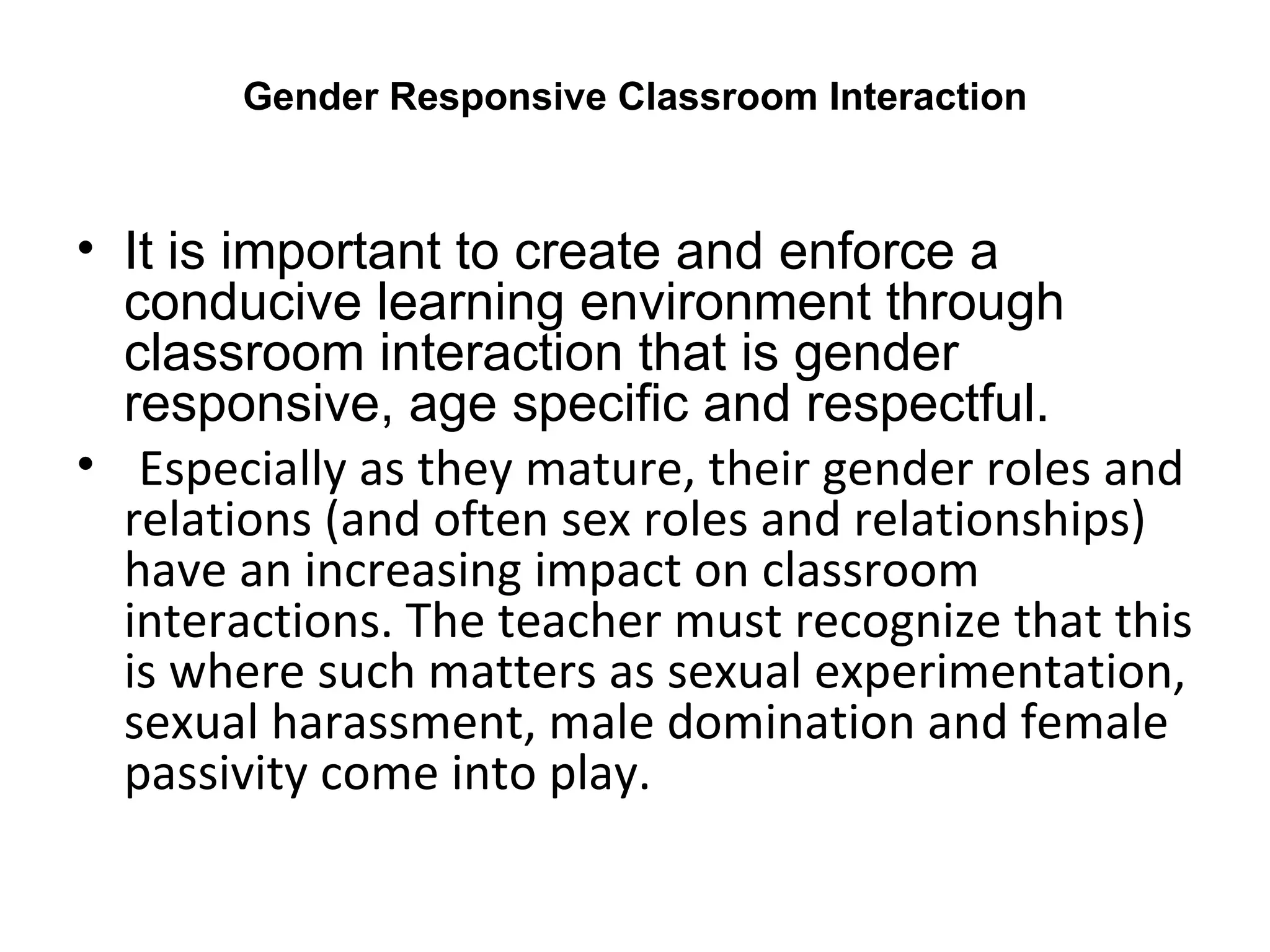 Gender Responsive Pedagogy ( G R P) | PPT