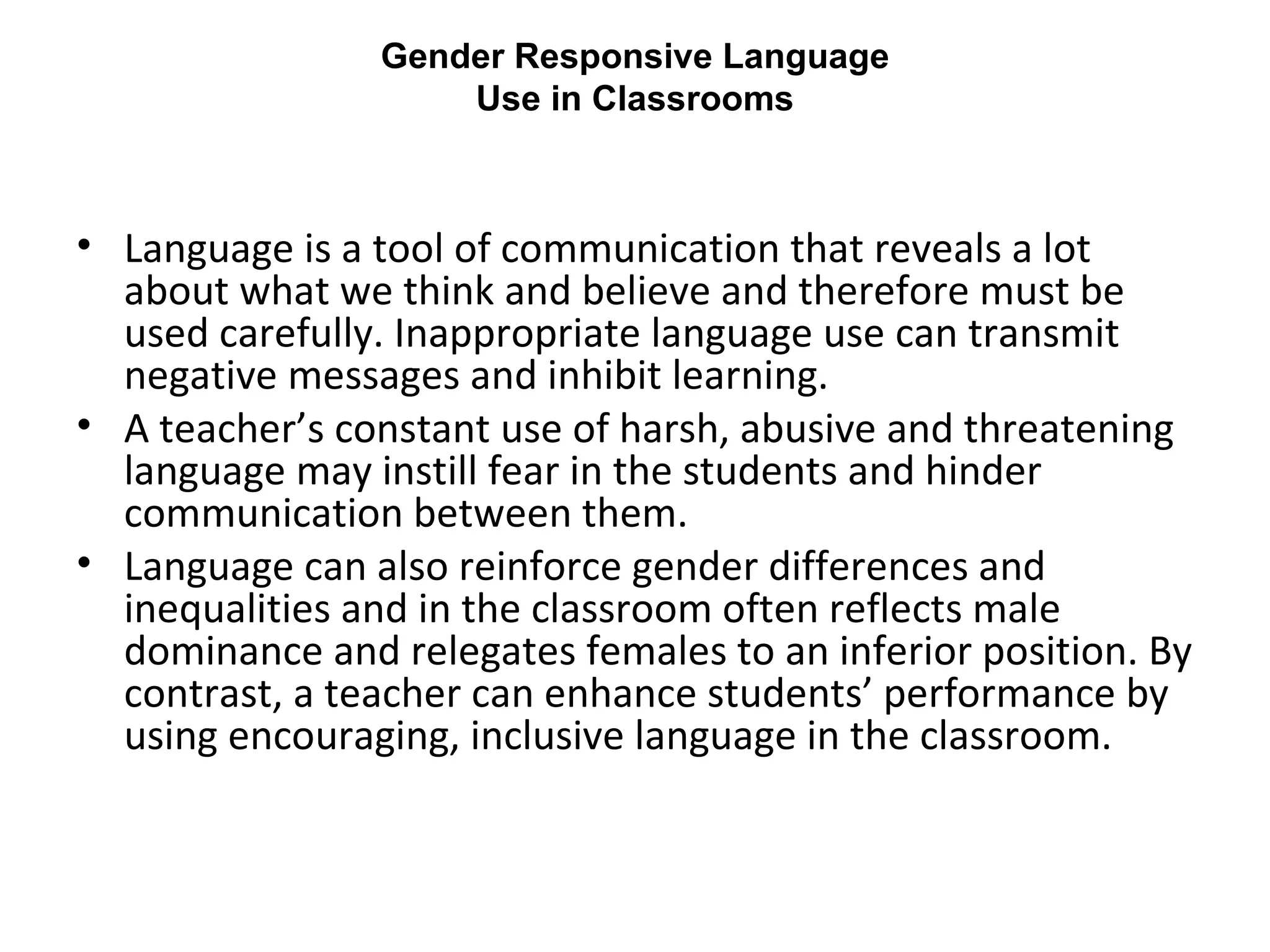 Gender Responsive Pedagogy ( G R P) | PPT