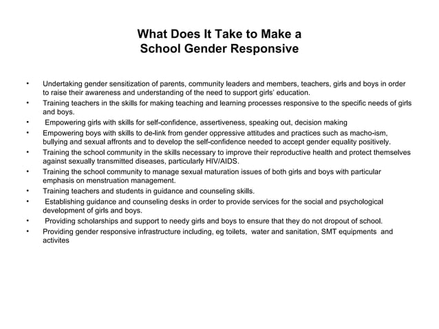 Gender Responsive Pedagogy ( G R P) | PPT | Crime & Harmful Acts to ...