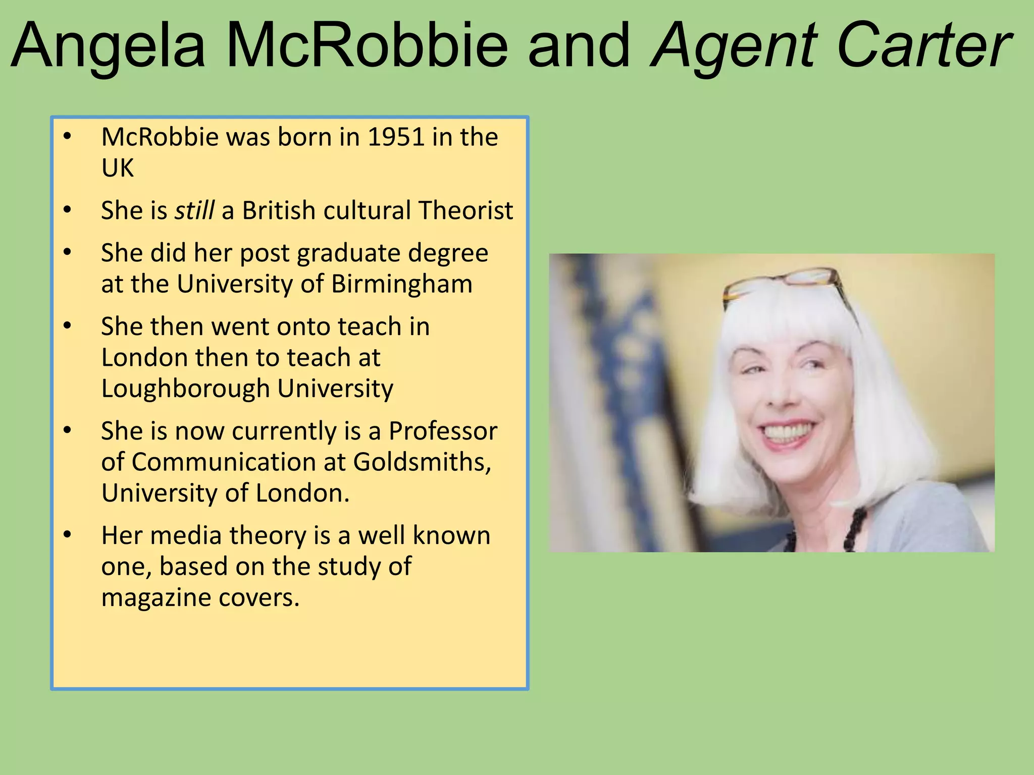 McRobbie theory applied to Agent Carter | PPT