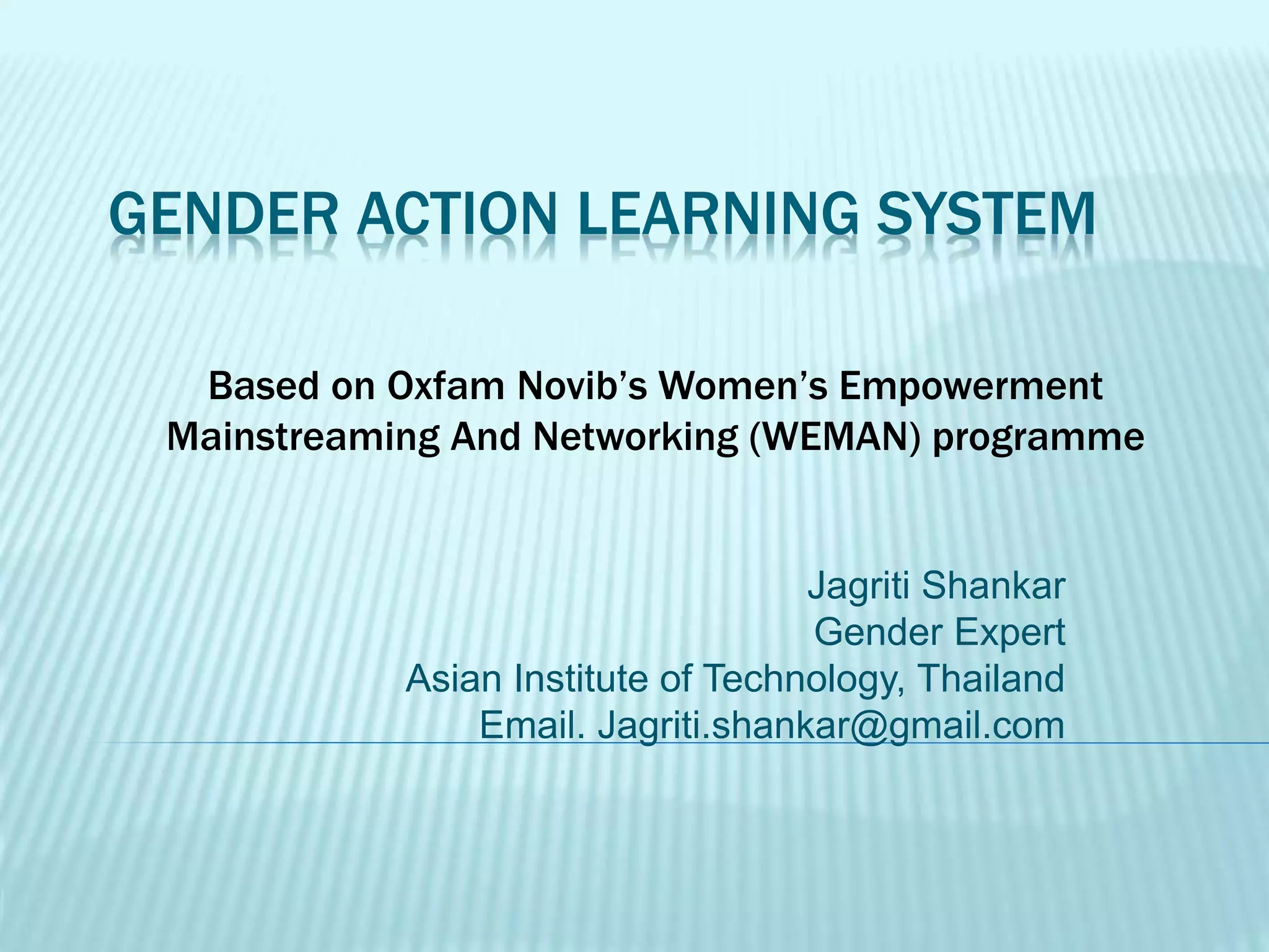 Gender Action Learning System | PPTX