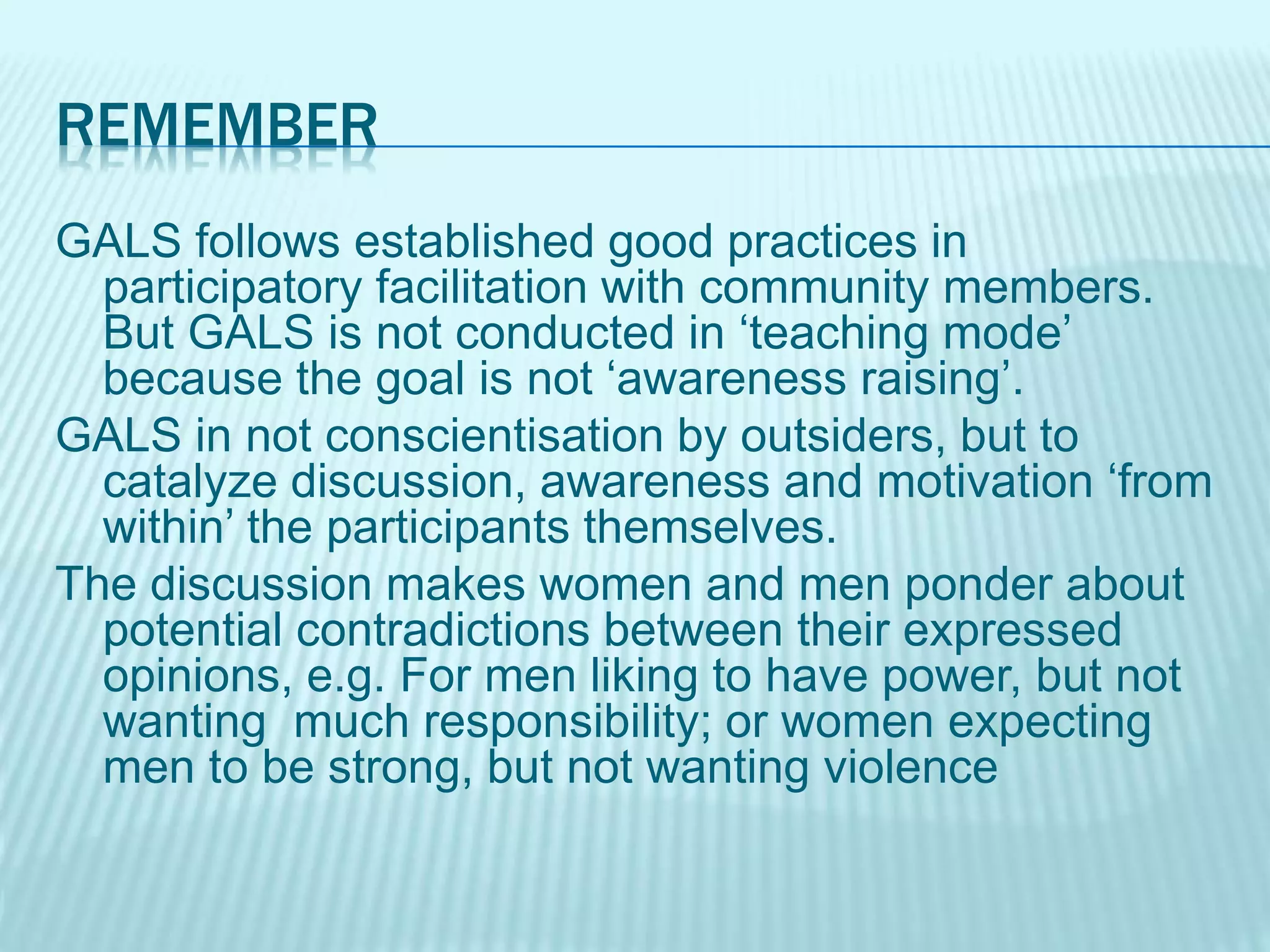 Gender Action Learning System | PPTX