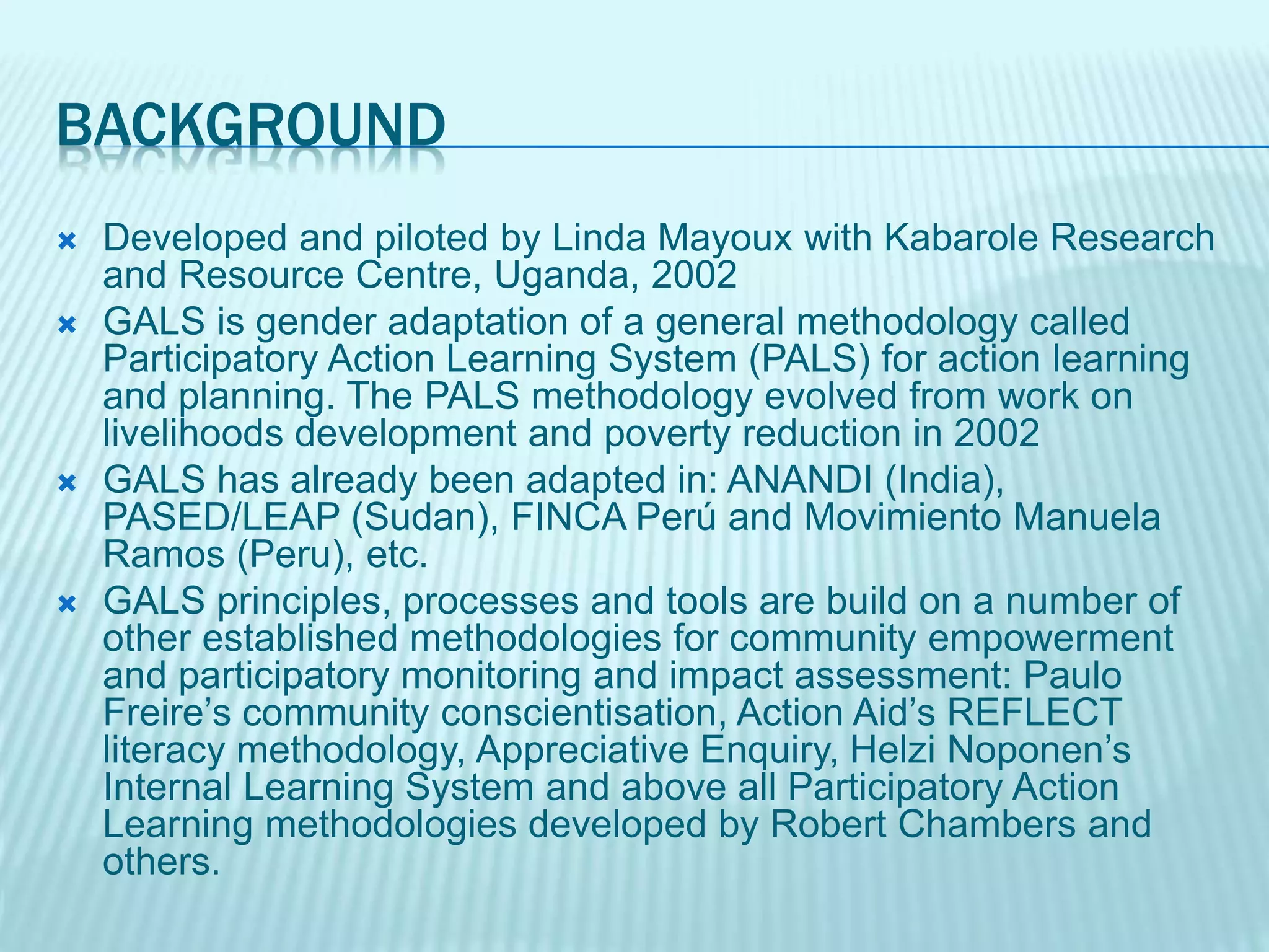 Gender Action Learning System | PPTX