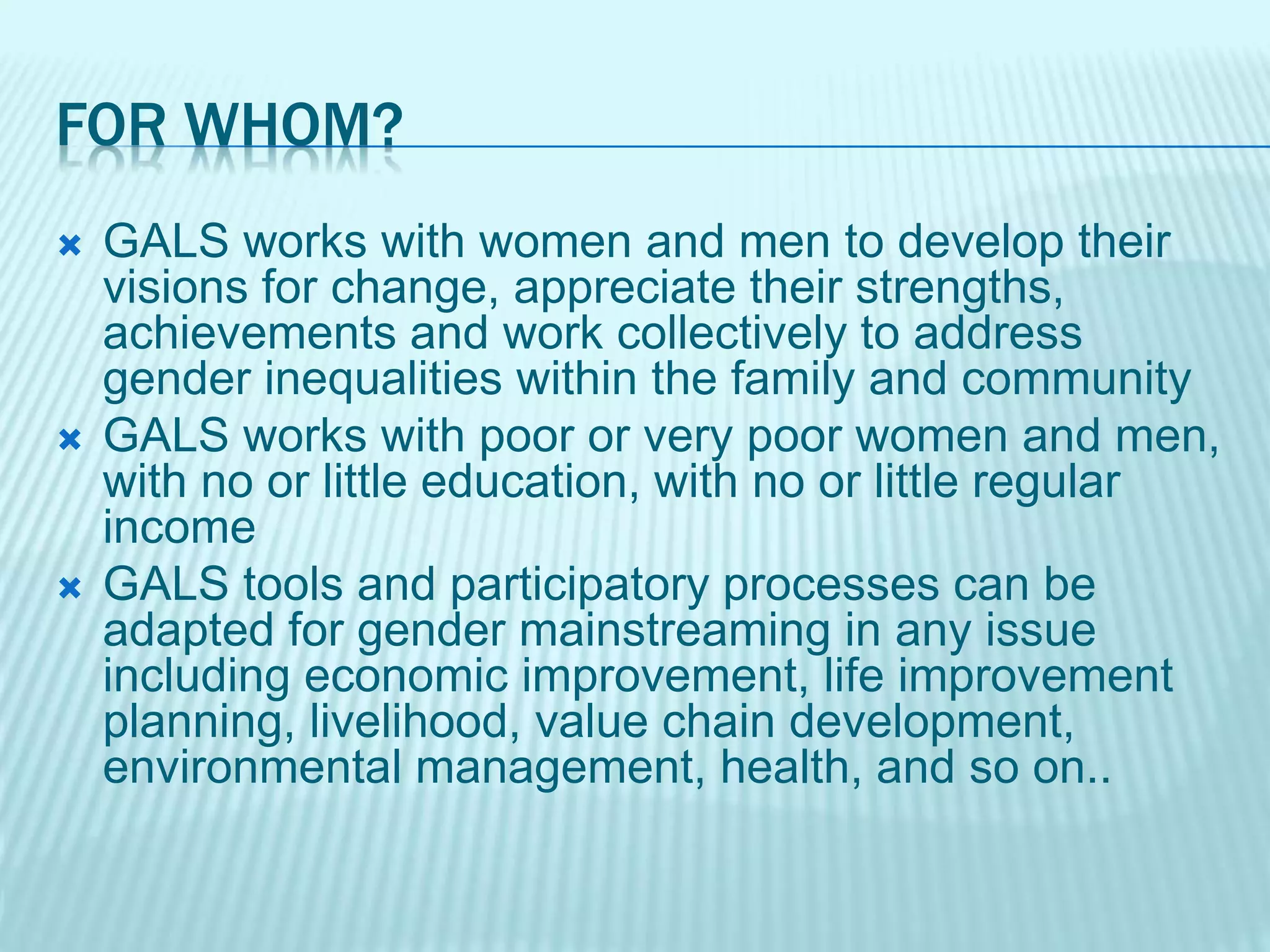 Gender Action Learning System | PPTX