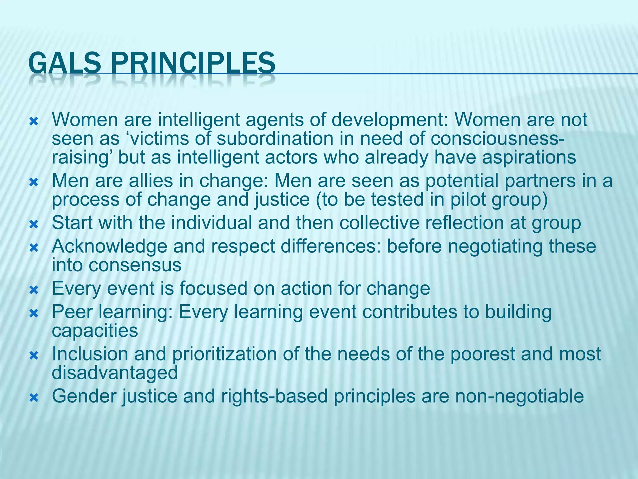 Gender Action Learning System | PPTX