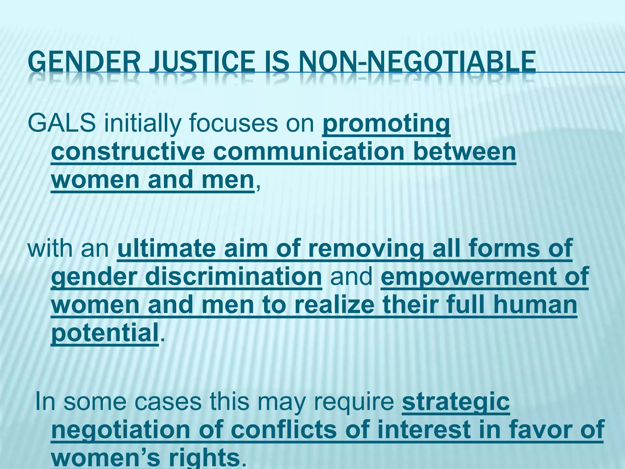 Gender Action Learning System | PPTX